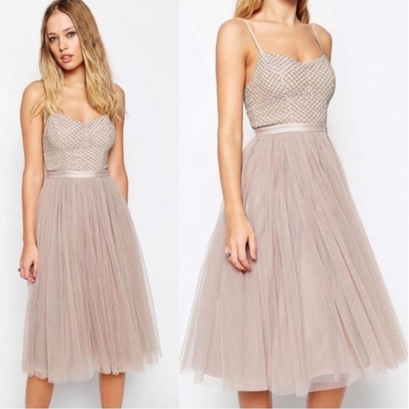 Needle & Thread | Dresses | Ballet Slipper Pink Needle Thread Beaded ...